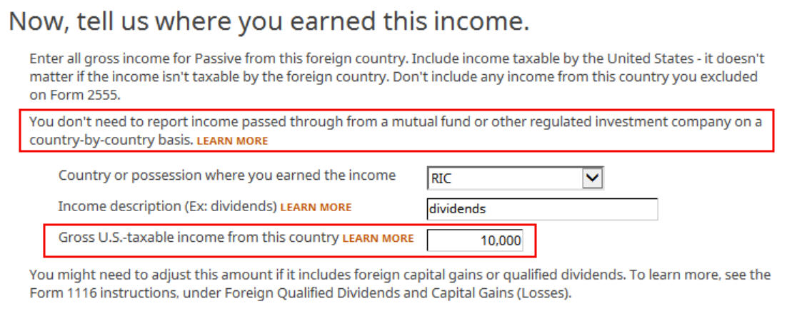 How to Enter 2024 Foreign Tax Credit Form 1116 in H&R Block