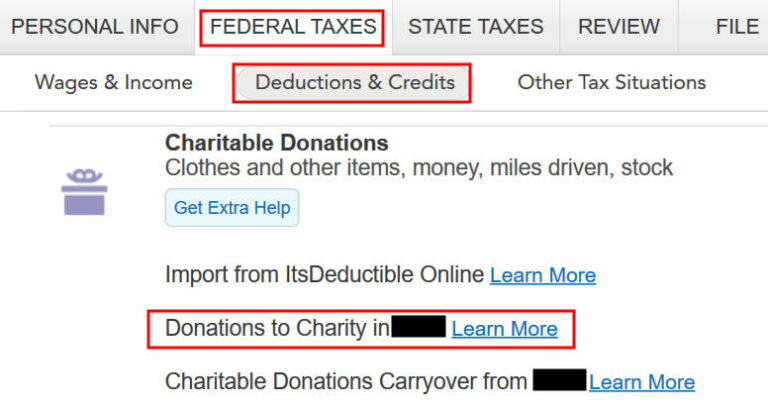TurboTax 2021 CARES Act 2.0 $600 Charity Donation Deduction
