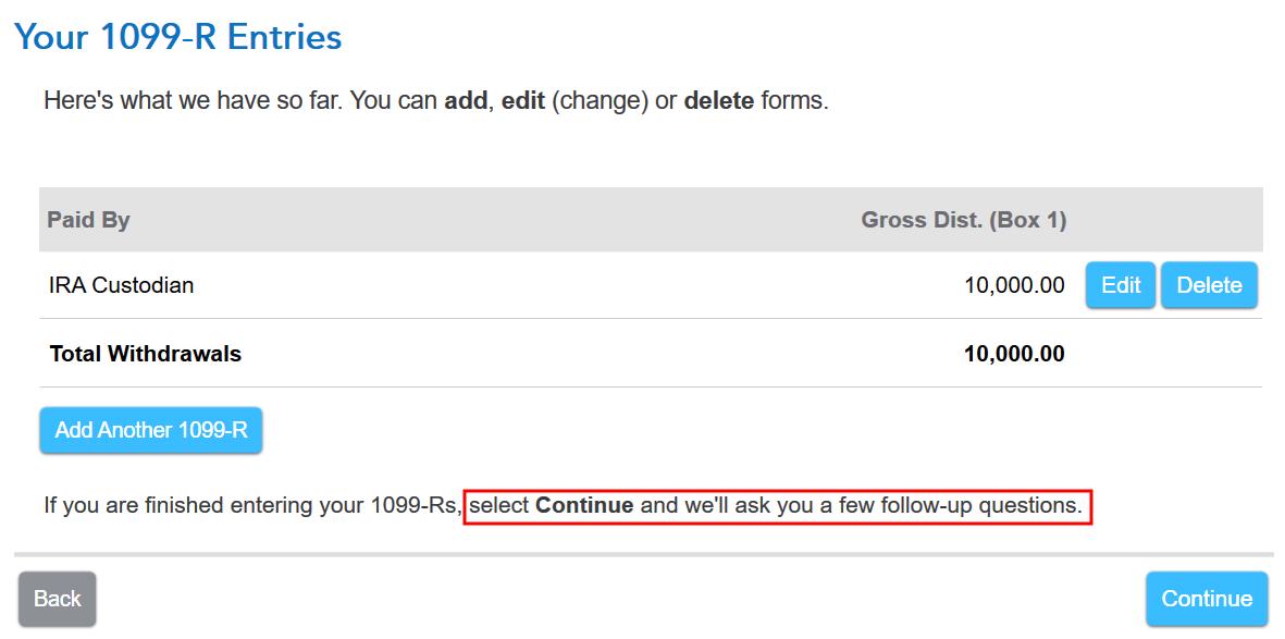Roth IRA Withdrawal After 59-1/2 in TurboTax and H&R Block