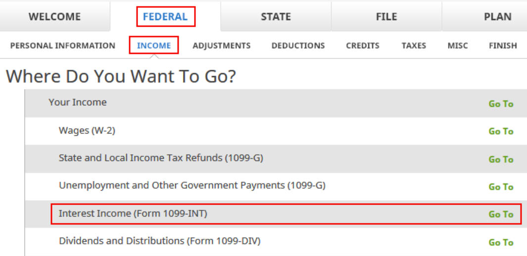 I Bonds Interest in TurboTax, H&R Block, FreeTaxUSA