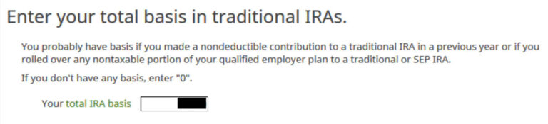 Split-Year Backdoor Roth IRA in H&R Block, Year 2