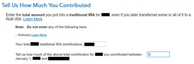 Split-Year Backdoor Roth IRA in TurboTax, Year 2